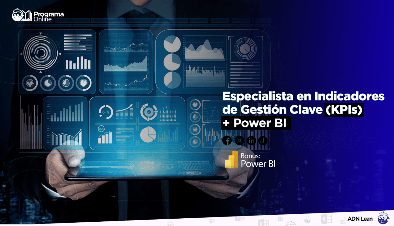 Especialista en KPI y dashboard en Excel + Power BI – ADN Lean