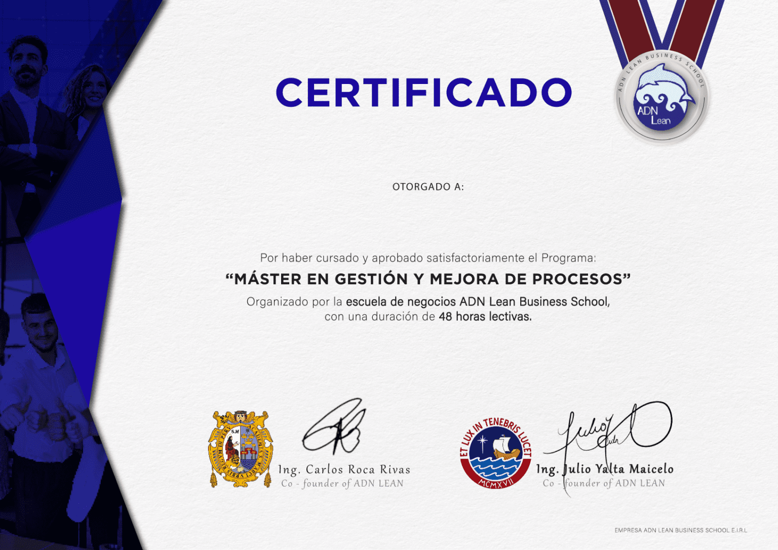 Certificados ADN Lean - ADN Lean